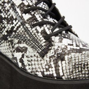 Shoes | Python Skin Pattern Platform Boots | Poshmark
